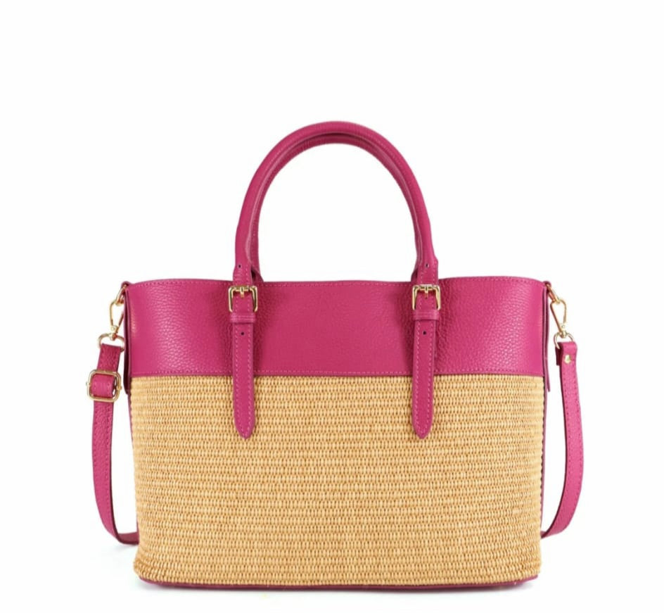 Borse a spalla in Rafia e/o Rafia e Pelle – TEMPLE WOMAN